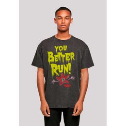 F4NT4STIC Damen T-Shirt "Stranger Things You Better Run Netflix TV Series", schwarz, Gr. L, Obermaterial: 100% Baumwolle, Shirts, Premium Qualit&auml;t