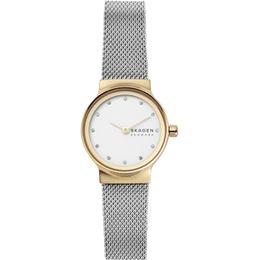 Skagen Damen Quarzuhr "FREJA LILLE", silber, Armbanduhren, Armbanduhr, Damenuhr, Edelstahlarmband, Mineralglas, analog