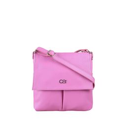 Damen Umhängetasche "München", Collezione Alessandro, pink, Leder, Taschen, Echtes Leder mit vielen Fächern