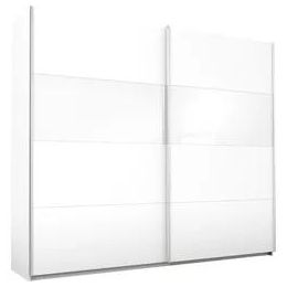 Schwebetürenschrank Rauch "Quadra BESTSELLER Schrank Schlafzimmerschrank in vielen Breiten" Schränke Gr. B/H/T: 271 cm x 230 cm x 62 cm, 2 St., weiß (weiß, weißglas) Kleiderschrank Garderobenschrank mit Glaselementen