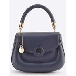 Heine Damen Handtasche, blau, Metall, Viskosemischung, unifarben, Taschen
