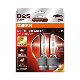 Osram XENARC® NIGHT BREAKER® LASER D2S Duobox Glühlampe, Fernscheinwerfer,Glühlampe, Hauptscheinwerfer 85V 66240XN2-2HB