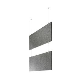 baffel multiple-Set - Deckentr&auml;ger Odenwald - 3-fach Farbe: grau, Gr&ouml;&szlig;e: 200x50x2,5cm