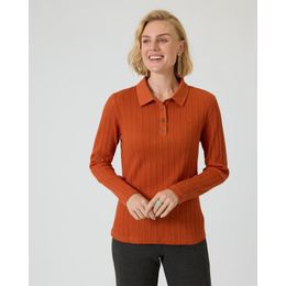 NYLAH by Franzi Knuppe Langarm-Poloshirt mit Stickerei