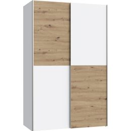 Kleiderschrank FORTE Schränke Gr. B/H/T: 120cm x 190,5cm x 61,2cm, 2 St., weiß (artisan eiche/ weiß)