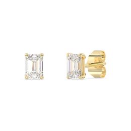 Paar Ohrstecker DIAM ADDICT "585 Gelbgold mit im Labor gezüchtetem Diamanten" Ohrringe Gr. ONE-SIZE, 1,0 ct SI = kleine Einschlüsse, Gold, weiß (weiß, weiß) Damen