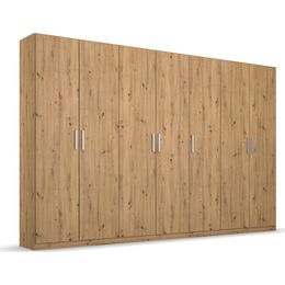 Drehtürenschrank Rauch "Kleiderschrank Schrank Garderobe KOLUNA mit Dekor-Front" Schränke Gr. B/H/T: 315 cm x 229 cm x 54 cm, 7 St., braun (eiche artisan) inkl. 2 Innenschubladen sowie extra Einlegeböden MADE IN GERMANY