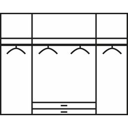 Kleiderschrank Rauch "Essensa" Schränke Gr. B/H/T: 181 cm x 210 cm x 54 cm, 4 St., weiß (struktureichefarben hell, weiß)