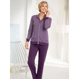 Hausanzug Gr. 24/25, lila (pflaume, gestreift) Damen Homewear-Sets