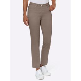 Stretch-Jeans Lady Gr. 22, Kurzgrößen, grau (taupe) Damen Jeans