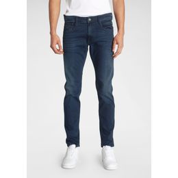 Slim-fit-Jeans Replay "Anbass Superstretch" Gr. 30, Länge 30, blau (dark, blue, wash) Herren Jeans