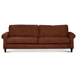 2,5-Sitzer furninova "Coffee Day, sehr bequem zum Sitzen und Relaxen, Megasofa Breite 238" Sofas Gr. B/H/T: 238 cm x 83 cm x 94 cm, Velours, ohne Bettfunktion, braun (bronze) tolle Detailverarbeitung, im skandinavischen Design