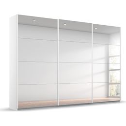 Schwebetürenschrank Rauch "Kleiderschrank Schrank Garderobe ORACLE mit Spiegelfront" Schränke Gr. B/H/T: 271 cm x 210 cm x 62 cm, mit zusätzlichem Zubehör, 3 St., weiß (alpinweiß) inkl. Schubladen-Einsatz und extra Einlegeböden MADE IN GERMANY