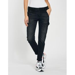 Cargojeans Gang "94AMELIE CARGO" Gr. 26, N-Gr, schwarz (clean black) Damen Jeans