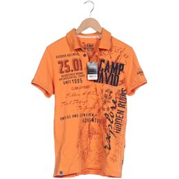 CAMP DAVID Herren Poloshirt, orange, Gr. 46