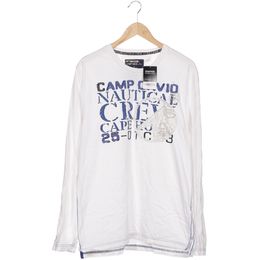 CAMP DAVID Herren Langarmshirt, weiß, Gr. 54