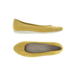 Ecco Damen Ballerinas, gelb, Gr. 39