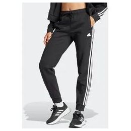 Sporthose Adidas SPORTSWEAR "W FI 3S REG PT" Gr. L, N-Gr, schwarz, Damen, Obermaterial: 64% Baumwolle, 36% Polyester, Hosen