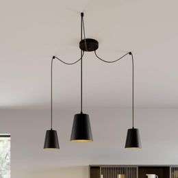 EMIBIG LIGHTING Pendelleuchte Link in Schwarz, dreiflammig