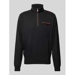 Bugatti Sweatshirt mit Stehkragen