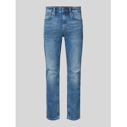 s.Oliver BLACK LABEL Slim Fit Jeans mit Kontrastnähten Modell 'NELIO'