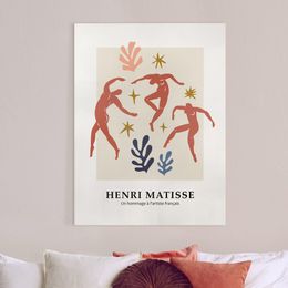Bilderwelten Leinwandbild originell modern Kunstdruck beige - Matisse Hommage - Freudentanz - Wandbild XXL Wohnzimmer Schlafzimmer
