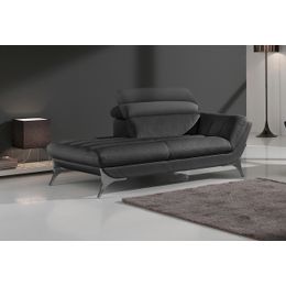 Recamiere Egoitaliano "Sueli, extravagantes Design und erstklassiger Sitzkomfort", schwarz, B:180cm H:100cm T:110cm, Leder »NUVOLE« (Echtes Rindsleder). Halbnatürliches, halbnarbiges Rindsleder mit einer natürlichen Körnung von 1, 2 bis 1, 4 mm. Dieses Leder hat eine weiche, wachsartige Hand mit mattem Aussehen und einem Wolkeneffekt. Es handelt sich um ein Naturleder, das die ursprünglichen Eigen