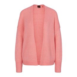 Strickjacke BOSS Orange "C_Falescanita" Gr. L, pink (light, pastel 689) Damen Strickjacken mit weiten Ärmeln