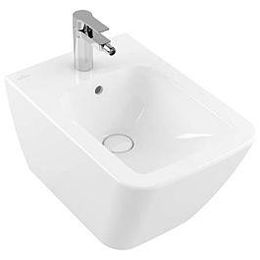 Villeroy & Boch Villeroy & Boch Finion Wand Bidet 446500R1 37,5x56cm, weiss, Ceramicplus, mit Überlauf