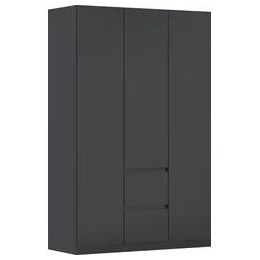 Drehtürenschrank Rauch "Kleiderschrank Schrank Garderobe Garderobenschrank MAINZ" Schränke Gr. B/H/T: 136cm x 210cm x 54cm, 3 St., grau (graumetallic) grifflose Front, Außentüren mit Push-to-Open Funktion MADE IN GERMANY