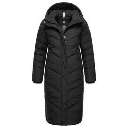 Wintermantel Ragwear "Suminka" Gr. L (40), schwarz, Damen, Außenmaterial: 100% Polyester, Innenfutter: 100% Polyester, Wattierung: 100% Polyester, Mäntel, Wasserdichter Damen Winter Steppmantel