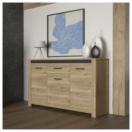 Sideboard FORTE Sideboards Gr. B/H/T: 161,4cm x 95,7cm x 42,2cm,, braun (mauvella eiche / cabezone eiche)