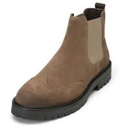 Marc O'Polo Chelseaboots MARC O'POLO "aus Veloursleder mit Lochmuster" Gr. 44, grau Herren Schuhe