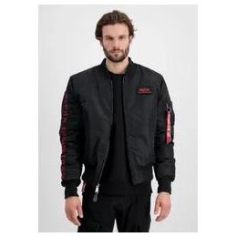 Bomberjacke Alpha Industries "Alpha Industries Men - Bomber Jackets MA-1 D-Tec SE" Gr. 2 XL, schwarz (schwarz, rot) Herren Jacken