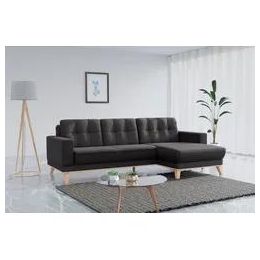 Sit & More Ecksofa SIT&MORE "Lavida L-Form" Sofas Gr. B/H/T: 279 cm x 90 cm x 167 cm, Luxus-Microfaser Euphoria, Recamiere rechts, ohne Kipper-ohne Bettkasten-3 Rückenkissen-belastbar bis 495 kg, grau (fango) wahlweise mit Kippfunktion und Bettkasten