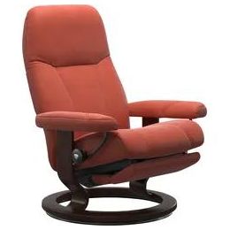 Relaxsessel stressless "Consul" Sessel Gr. Leder BATICK, PowerTM Leg & Back-Classic Base Braun-L, Relaxfunktion-Drehfunktion-Integrierte Fußstütze-PlusTMSystem, B/H/T: 85cm x 100cm x 77cm, braun (henna) elektrisch verstellbar, optional 2-motorisch, Größe M & L