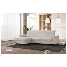 Sit & More Ecksofa SIT & MORE "Astoria L-Form" Sofas Gr. B/H/T: 260cm x 91cm x 175cm, Flachgewebe, Recamiere links, ohne Kopfteilverstellung-ohne Armlehnfunktion-ohne Relaxfunktion motorisch im Sofa 2,5-sitzig-ohne Relaxfunktion motorisch in Recamiere, beige (nature) wahlweise mit motorischer Relaxfunktion