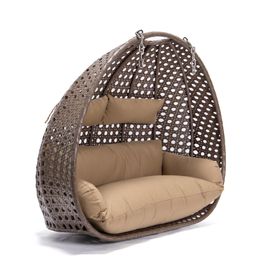 Home Deluxe Polyrattan H&auml;ngesessel-Korb &laquo;Twin&raquo; versch. Farben