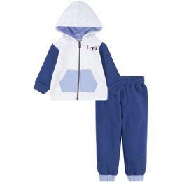 Neugeborenen-Geschenkset LEVI'S KIDS "LVB COLORBLOCK HOODIE SET" Gr. 3M (62), blau (true navy) Jungen KOB Set-Artikel for Babyboys