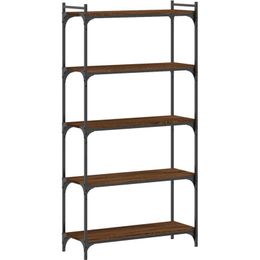 Bücherregal 5 Böden Braun Eiche-Optik 80x30x154cm Holzwerkstoff vidaXL