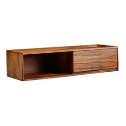 WOHNLING TV Schrank Hängend 108x25x34 cm Lowboard Holz Massiv Fernsehkommode