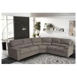 Ecksofa Egoitaliano "Doris, modernes Designerecksofa in hochwertigen Microfaserqualitäten" Sofas Gr. B/H/T: 266 cm x 90 cm x 246 cm, Luxus-Microfaser Lederoptik, langer Schenkel links, braun (mud) edle Detailverarbeitung, wahlweise fleckenabweisend oder in Lederoptik