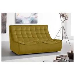 2-Sitzer Calia italia "Banjo, italienisches Doppelsofa, als oder Modulsofa" Sofas Gr. B/H/T: 162cm x 88cm x 102cm, Luxus-Microfaser, gelb (giallo) Design und Komfort im Einklang