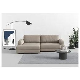 Ecksofa Trendmanufaktur "Bourbon" Sofas Gr. B/H/T: 250 cm x 84 cm x 176 cm, Struktur weich, mega-Recamiere links, grau (taupe grey) mit extra hohem Sitzkomfort, auch in Cord erhältlich