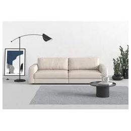 Big-Sofa Trendmanufaktur "Bourbon" Sofas Gr. B/H/T: 264 cm x 84 cm x 126 cm, Struktur, XXL mit Sitztiefenverstellung, grau (dove) extra tiefe Sitzfläche, wahlweise mit Sitztiefenverstellung bestellbar