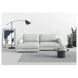 Ecksofa Trendmanufaktur "Bourbon" Sofas Gr. B/H/T: 250 cm x 84 cm x 176 cm, Struktur, mega-Recamiere links, weiß (silver) mit extra hohem Sitzkomfort, auch in Cord erhältlich