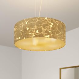 Quitani Pendelleuchte Aura, gold, Ø 50 cm, 4-flammig