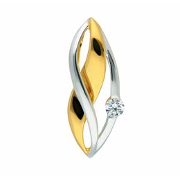 Adelia´s Ketten-Anhänger ADELIA´S "Damen Goldschmuck 333 Gold Anhänger mit Zirkonia" Schmuckanhänger Gr. mit Zirkonia, Weißgold 333, goldfarben (gold) Damen 333 Gold mit Zirkonia Goldschmuck für