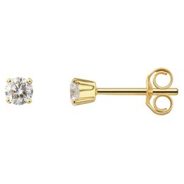 Paar Ohrhänger ONE ELEMENT "0.25 ct Diamant Brillant Ohrringe Ohrstecker aus 750 Gelbgold" Gr. Damen, 0.25 ct, Diamanten-Gelbgold 333, goldfarben (gold) Damen Gold Schmuck