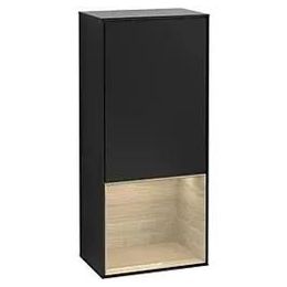 Villeroy & Boch Villeroy und Boch Finion Seitenschrank G550PCPD 41,8cm, rechts, Emotion, Regal unten Oak Veneer, Black matt lacquer